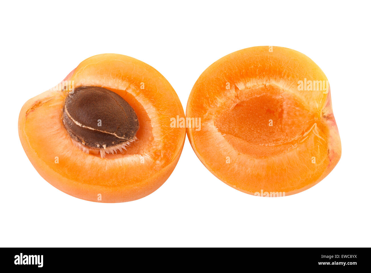 Apricot half fruits Stock Photo - Alamy