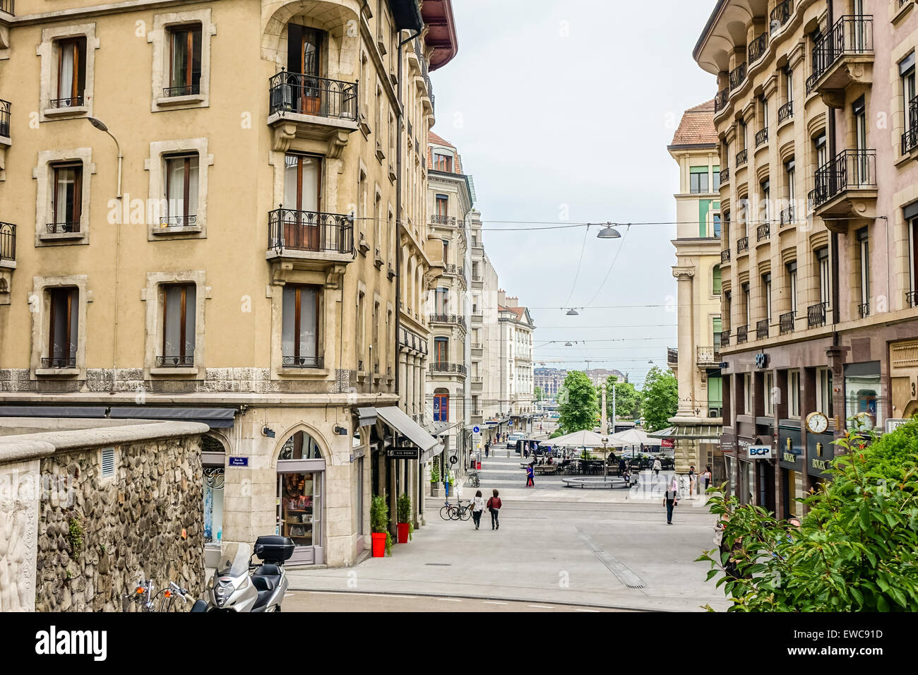 street scene geneva switzerland Stock Photo - Alamy