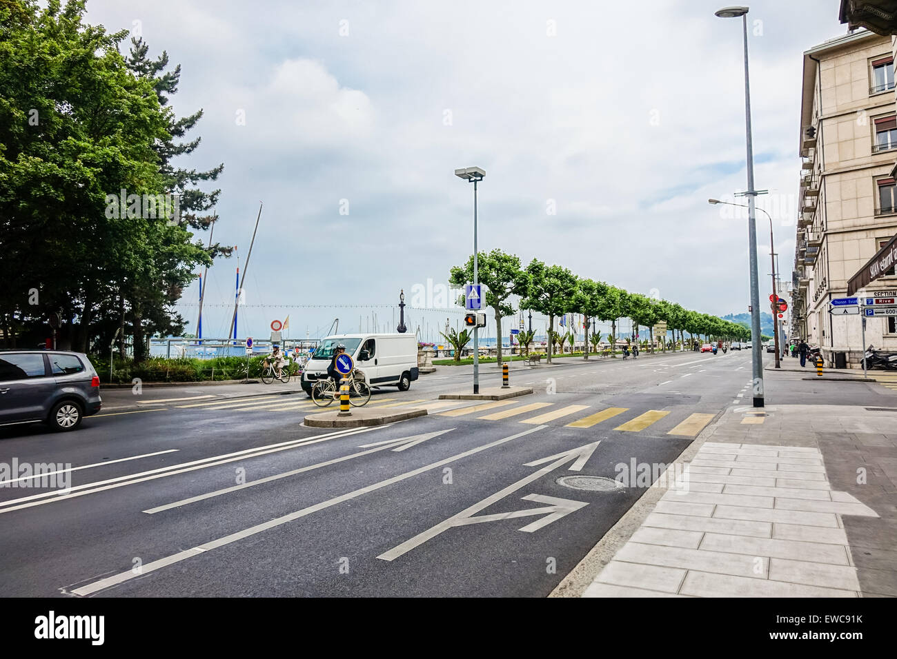 street scene geneva switzerland Stock Photo - Alamy