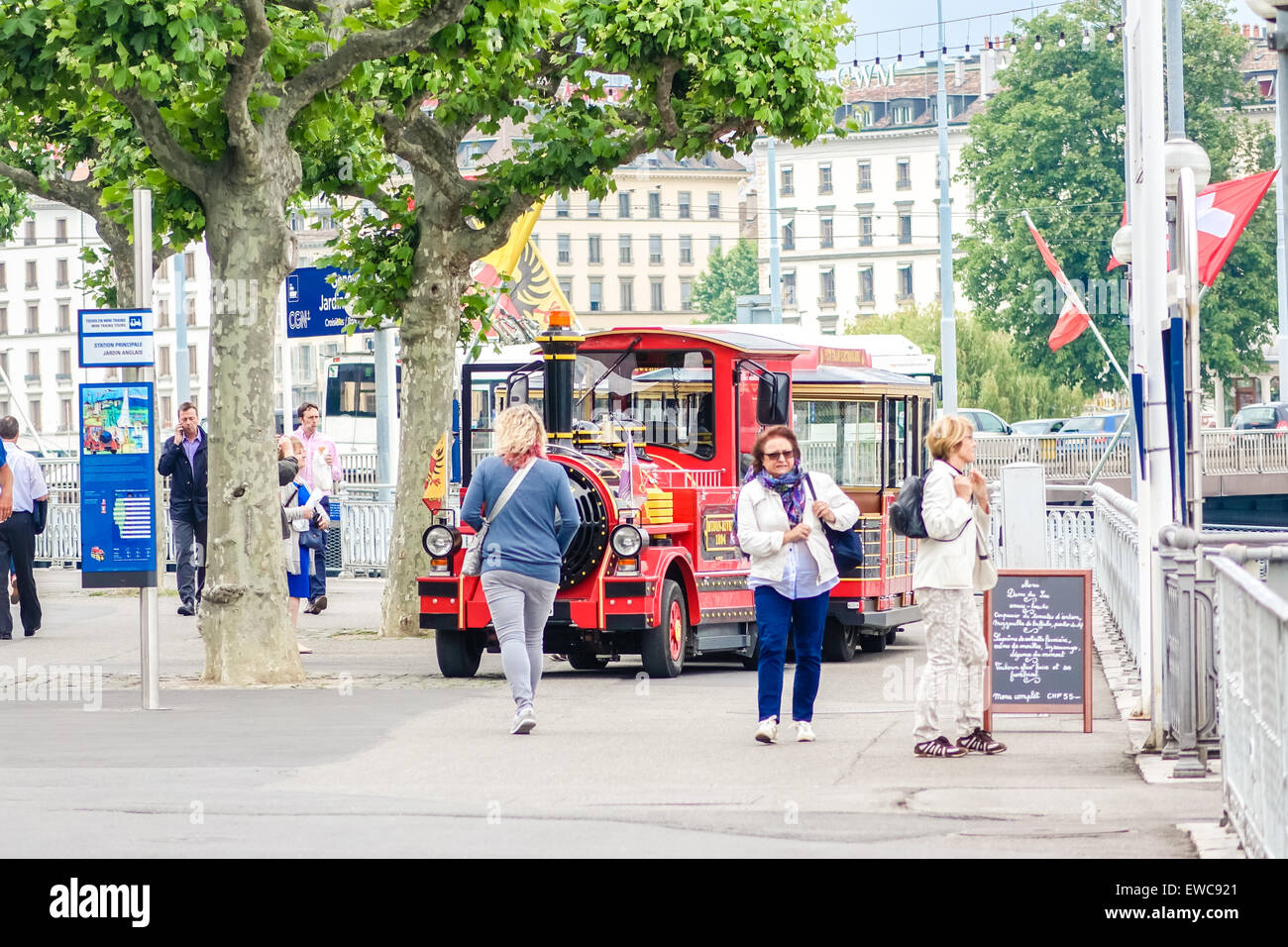 geneva switzerland street scene Stock Photo - Alamy