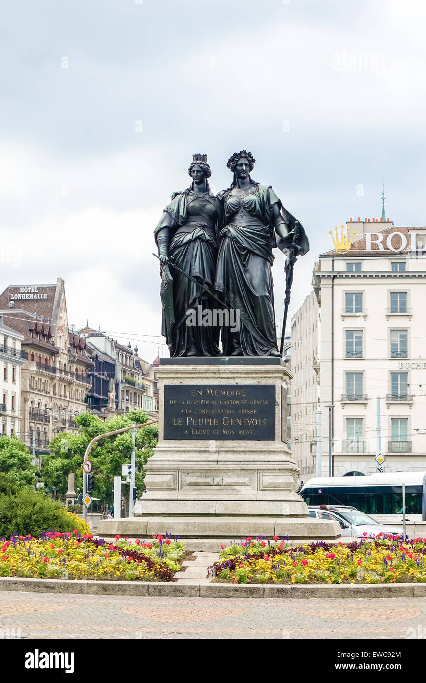 The National Monument Geneva Stock Photo - Alamy