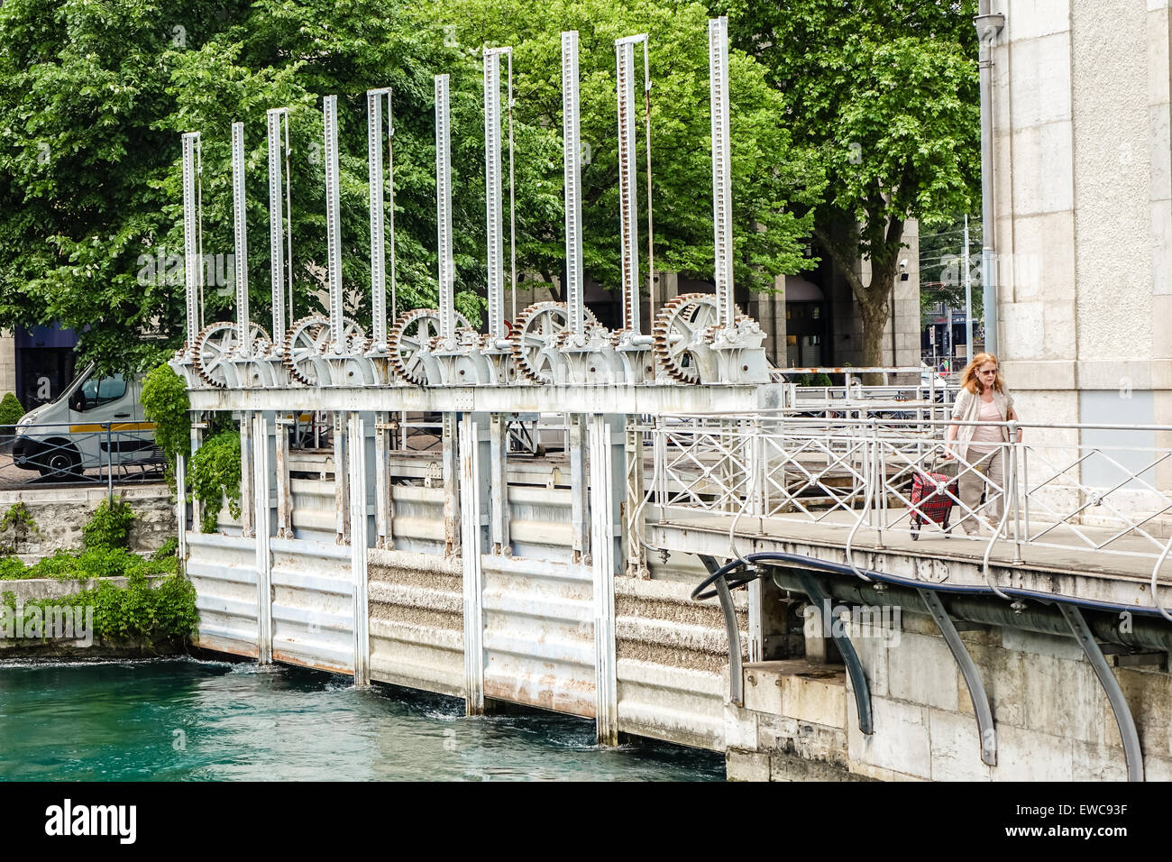 Locks Lake Geneva Stock Photo - Alamy