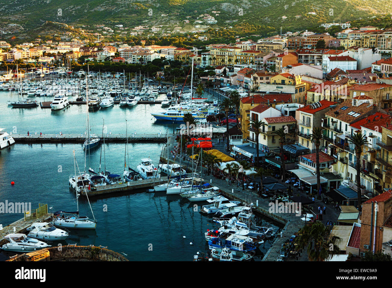 Aerial view of the marina at Calvi, Corsica Stock Photo - Alamy