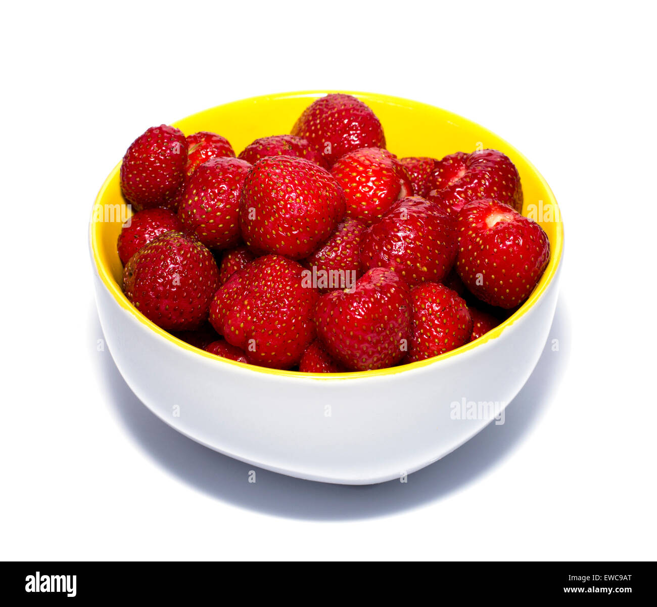 soup plate with strawberry a side view Stock Photo - Alamy