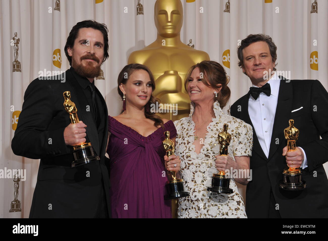 LOS ANGELES, CA - FEBRUARY 27, 2011: Christian Bale & Natalie Portman ...