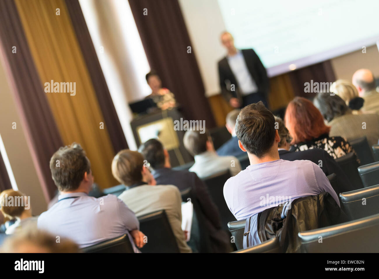 Audience in the lecture hall Stock Photo - Alamy