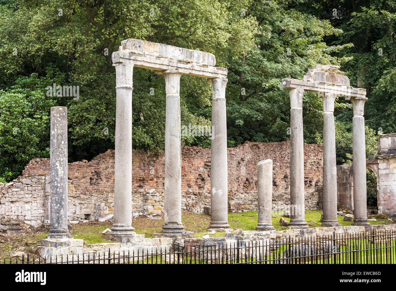 Georgian arrangement of Leptis Magna Roman columns and ruins in ...