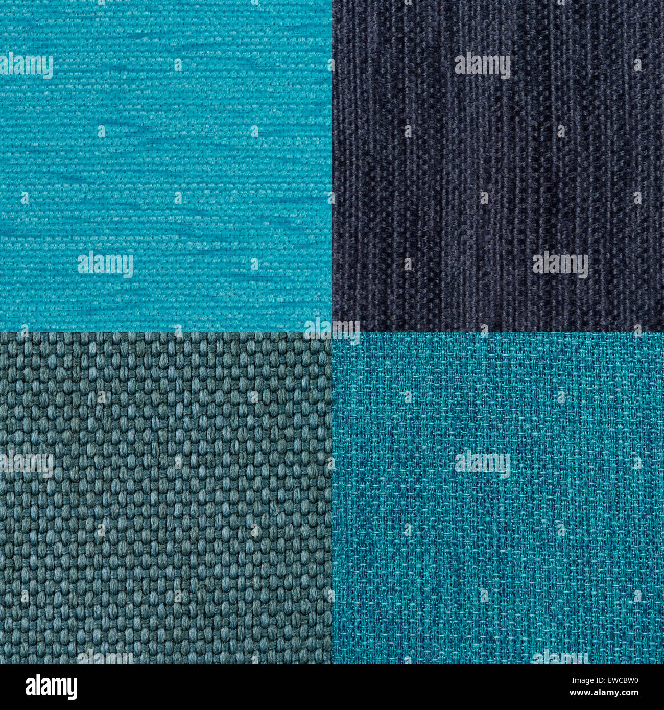 Set of blue fabric samples, texture background Stock Photo - Alamy