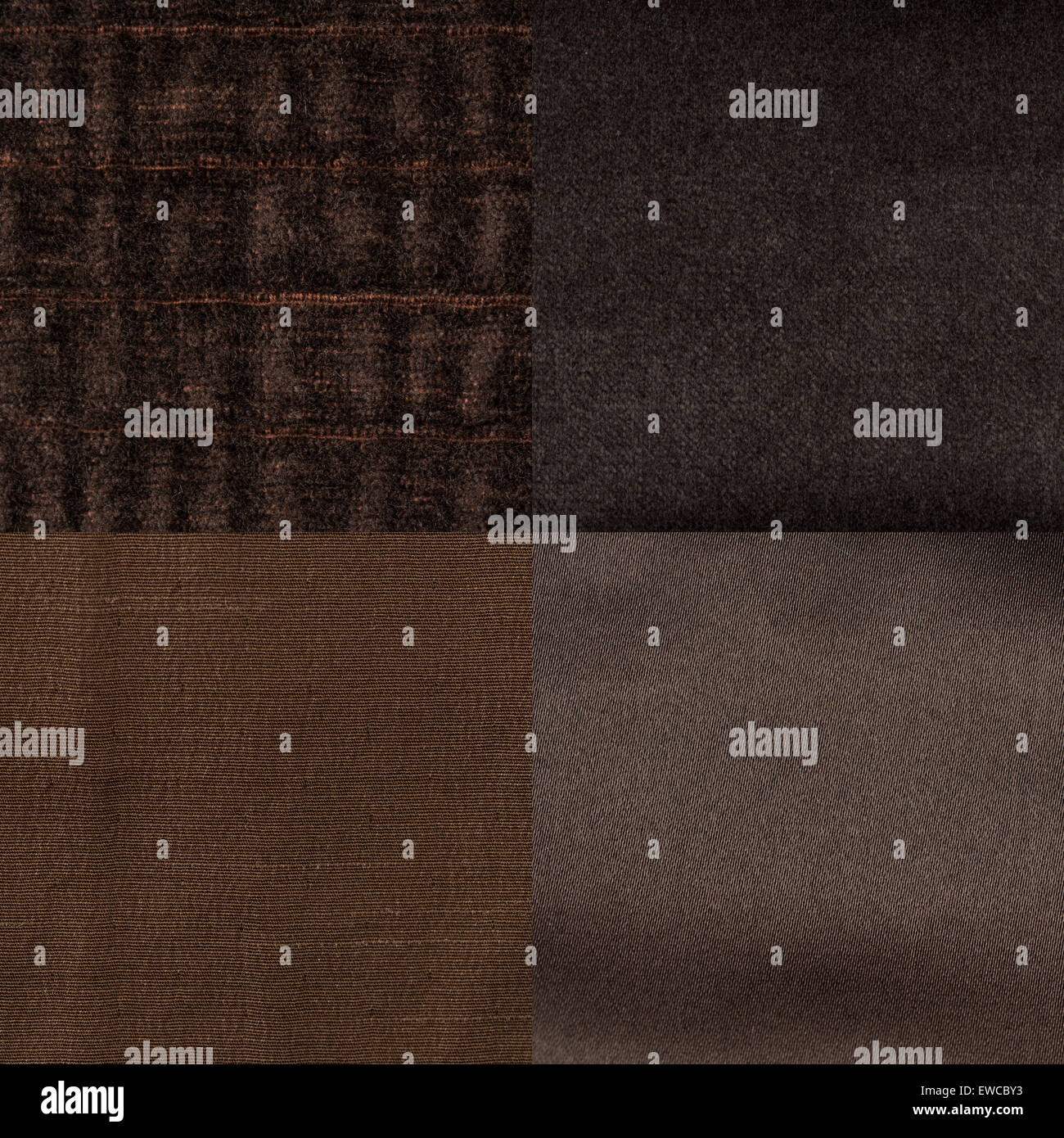 Set of brown fabric samples, texture background Stock Photo - Alamy