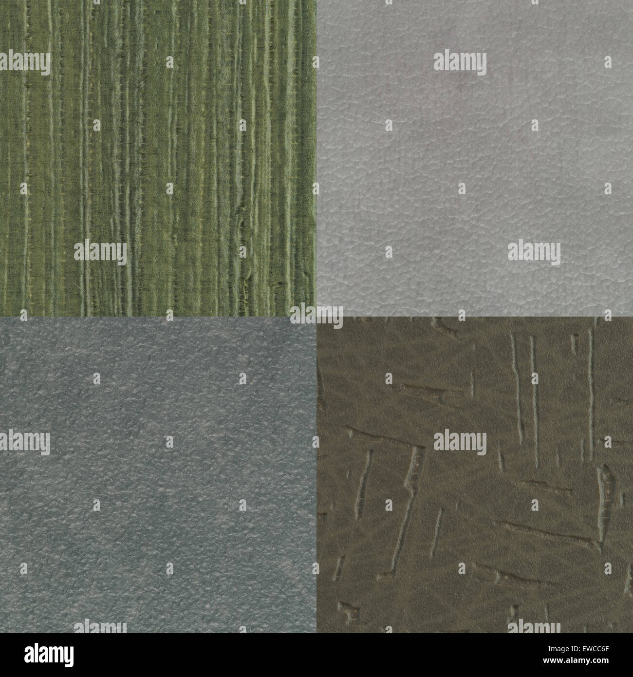Set of green vinyl samples, texture background Stock Photo - Alamy