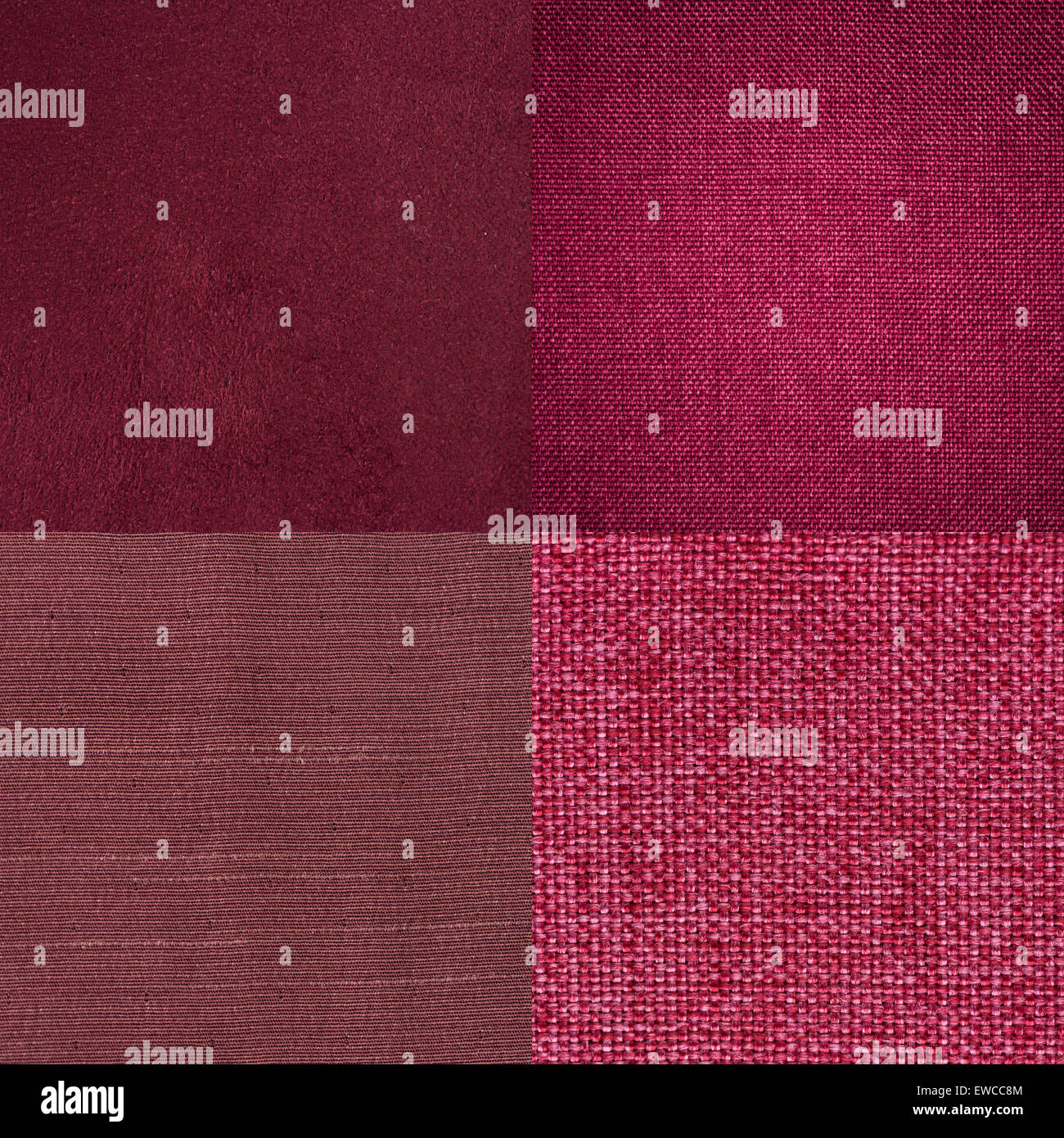 Set of pink fabric samples, texture background Stock Photo - Alamy