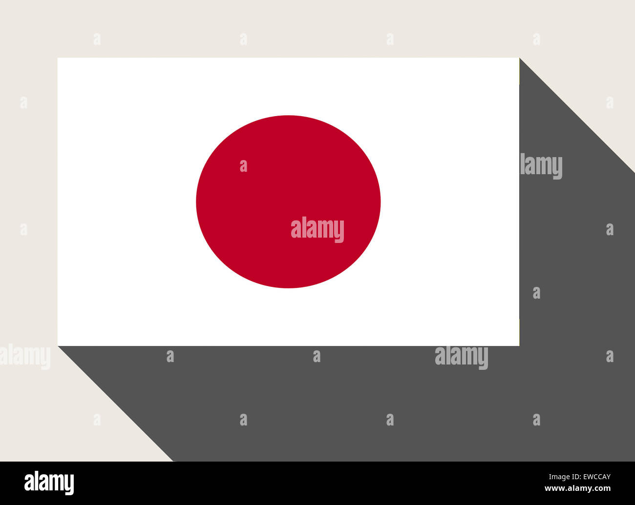 Japan flag in flat web design style Stock Photo - Alamy