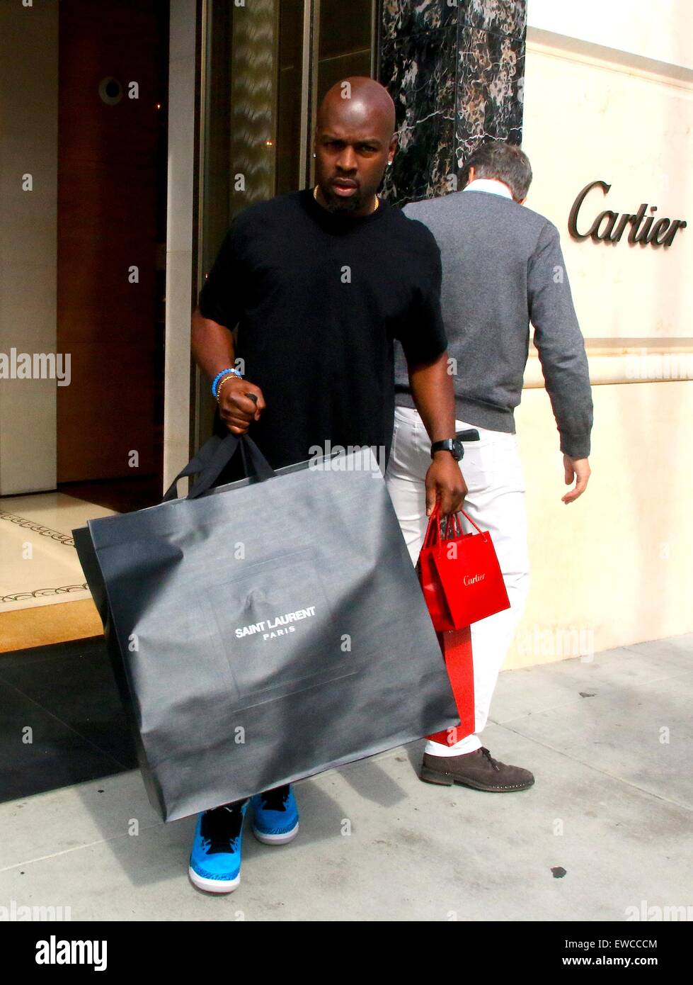 Corey Gamble leaves Cartier on Rodeo Drive in Beverly Hills Featuring ...