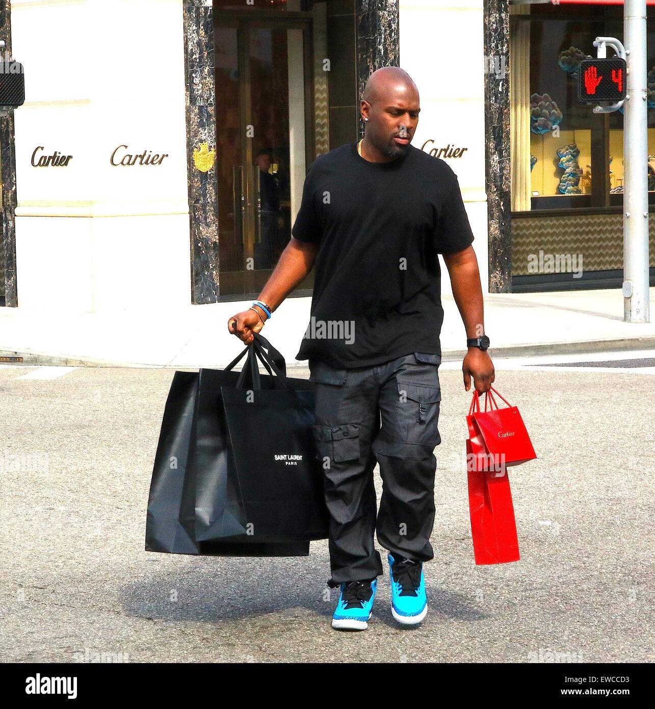 Corey Gamble leaves Cartier on Rodeo Drive in Beverly Hills Featuring ...