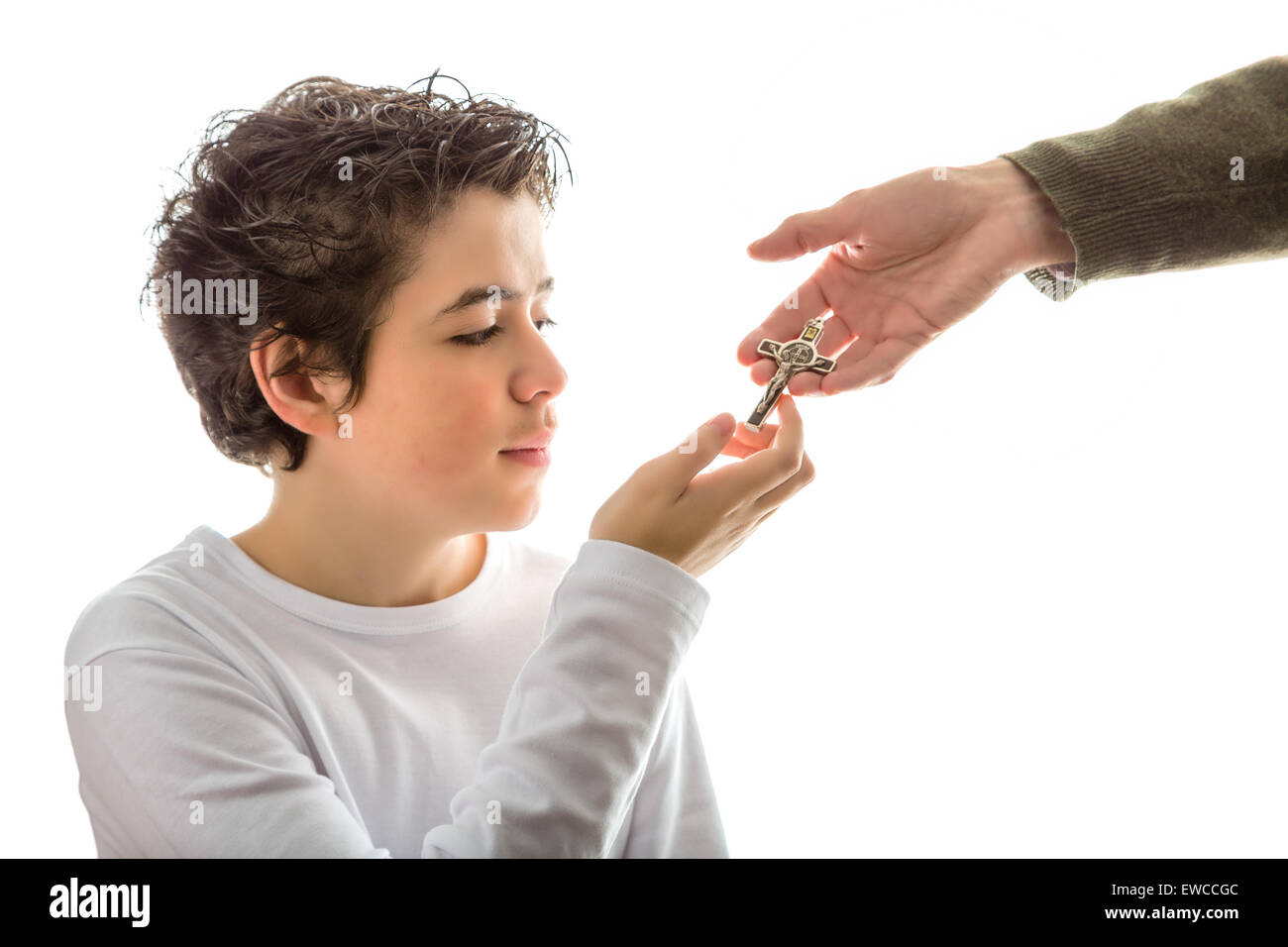 Crucifix hand child hi-res stock photography and images - Alamy