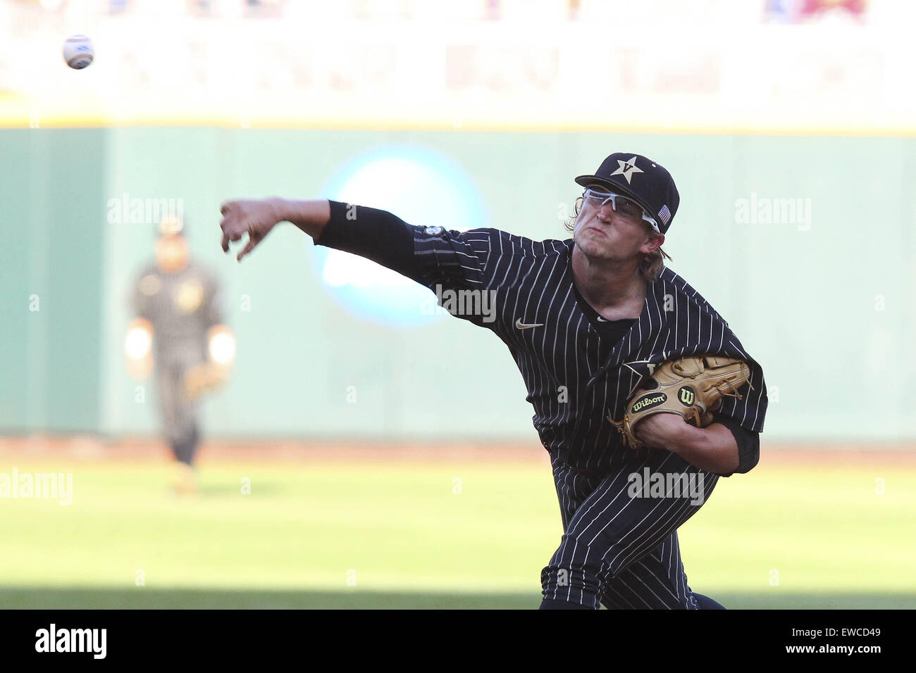 Omaha, Nebraska, USA. 22nd June, 2015. Vanderbilt pitcher Carson Fulmer ...