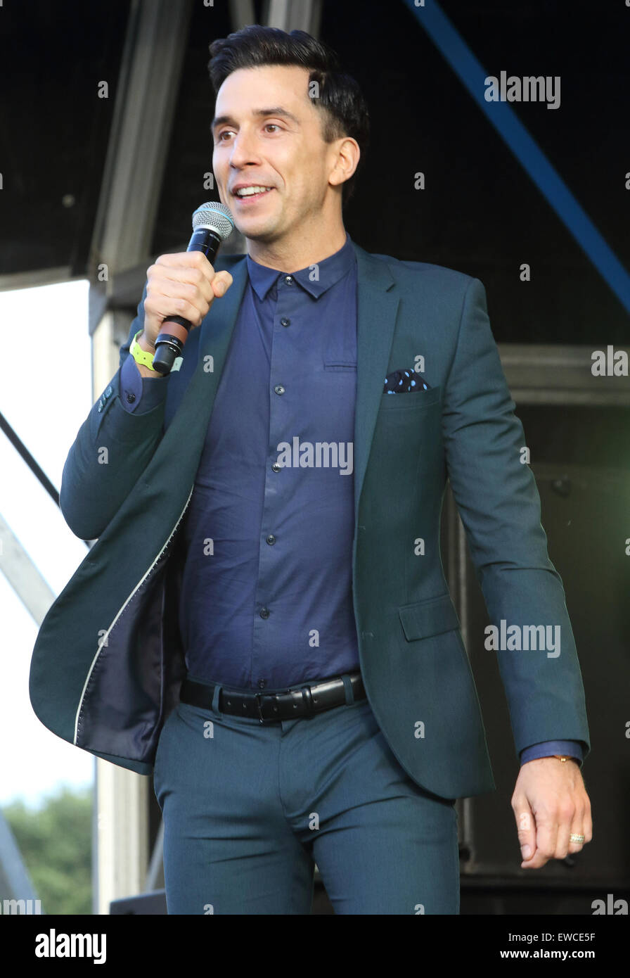 London, UK. 22nd June, 2015. Russell Kane performs at Barclaycard ...