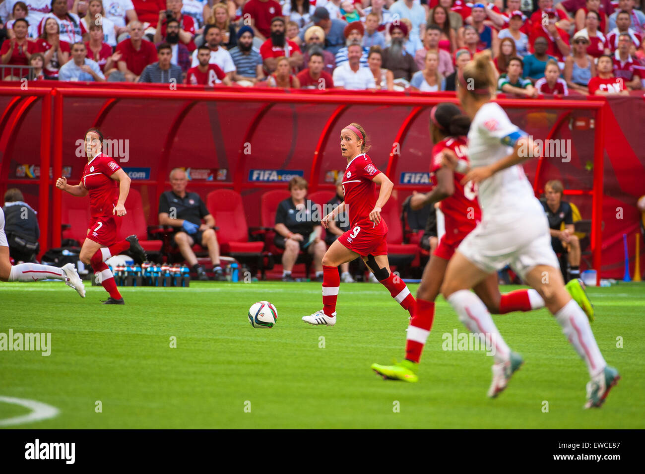 Vancouver, Canada. 21st June, 2015. Canada forward Josee Belanger (#9 ...