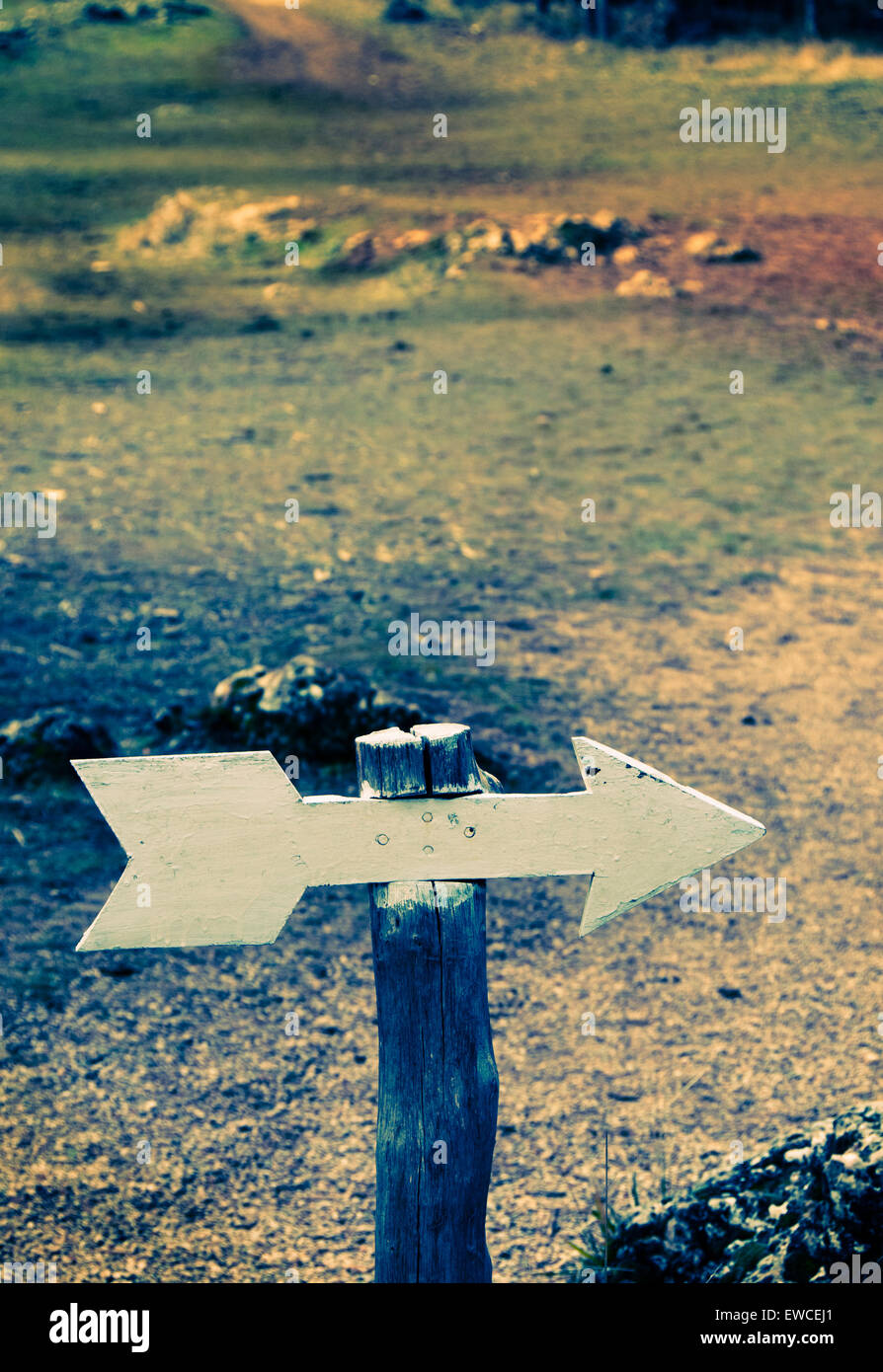 white direction sign Stock Photo - Alamy