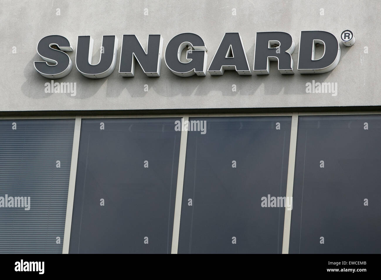 A logo sign outside of the headquarters of SunGard Data Systems in ...