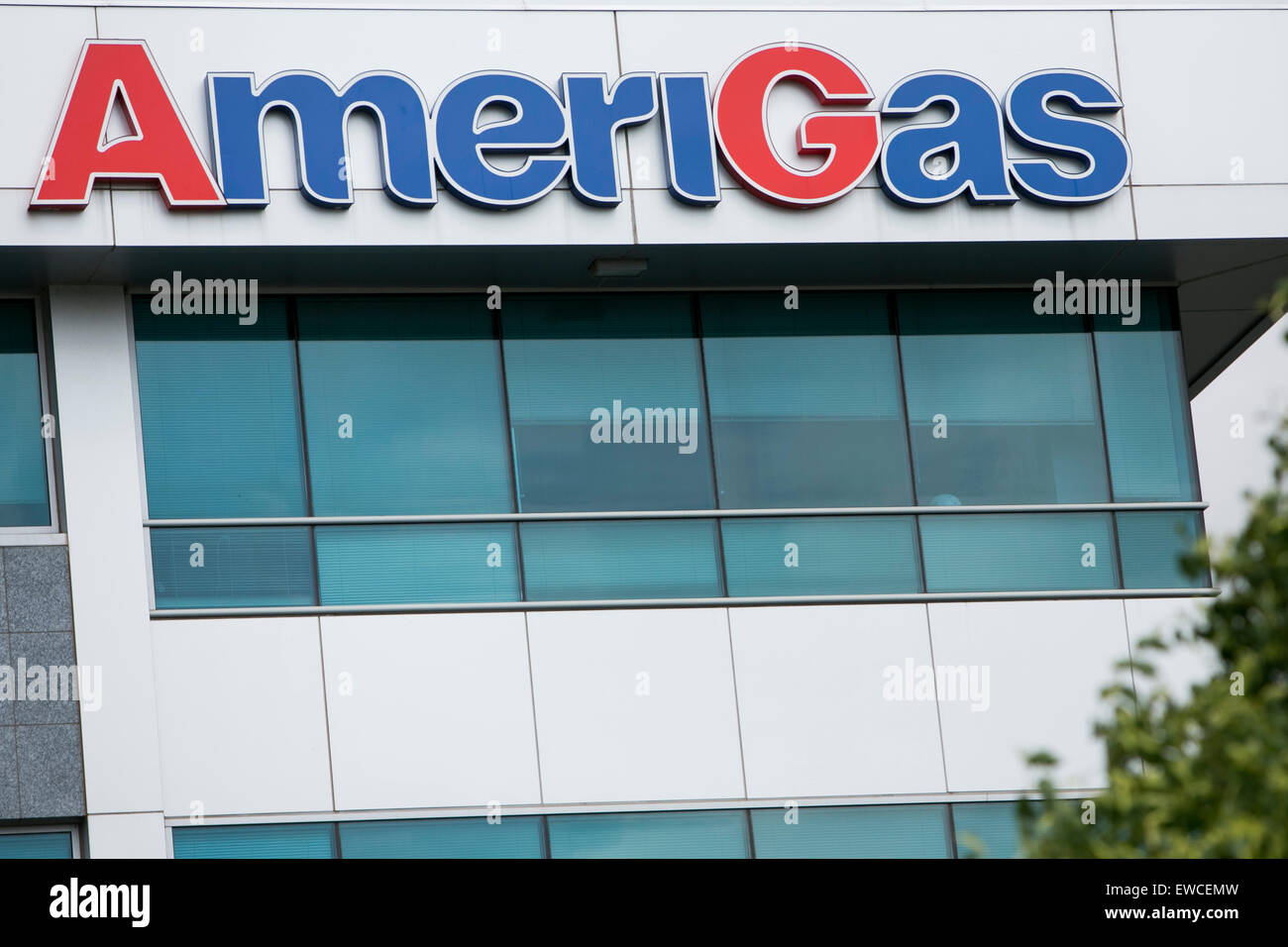 A logo sign outside of the headquarters of UGI Corporation, also known ...