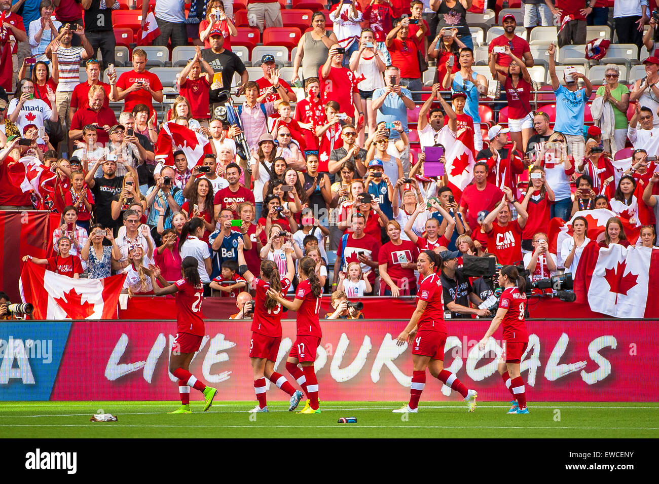 Vancouver, Canada. 21st June, 2015. Team Canada celebrates following ...