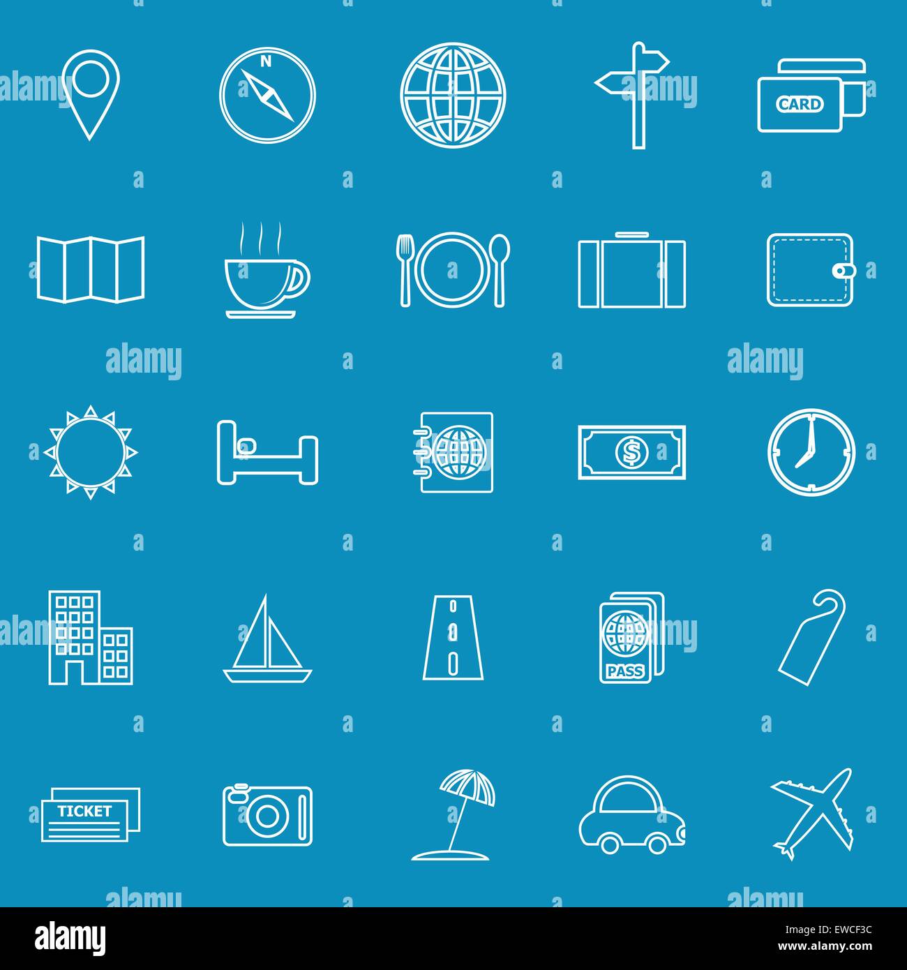 Compass line icon on Stock Vector Images - Alamy