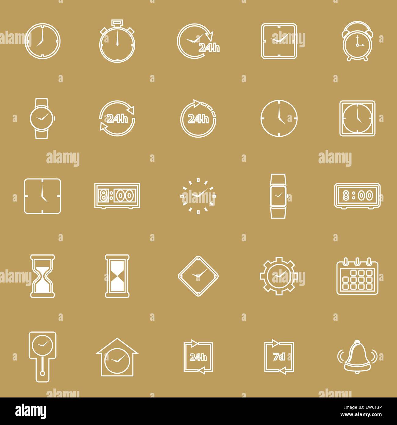 Time date vector line Stock Vector Images - Alamy