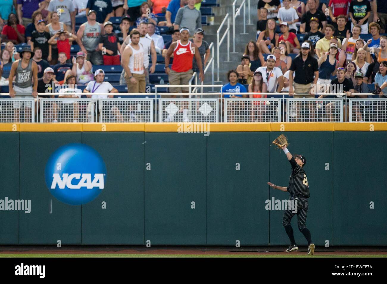 June 22, 2015: Vanderbilt outfielder Bryan Reynolds #20 in action ...
