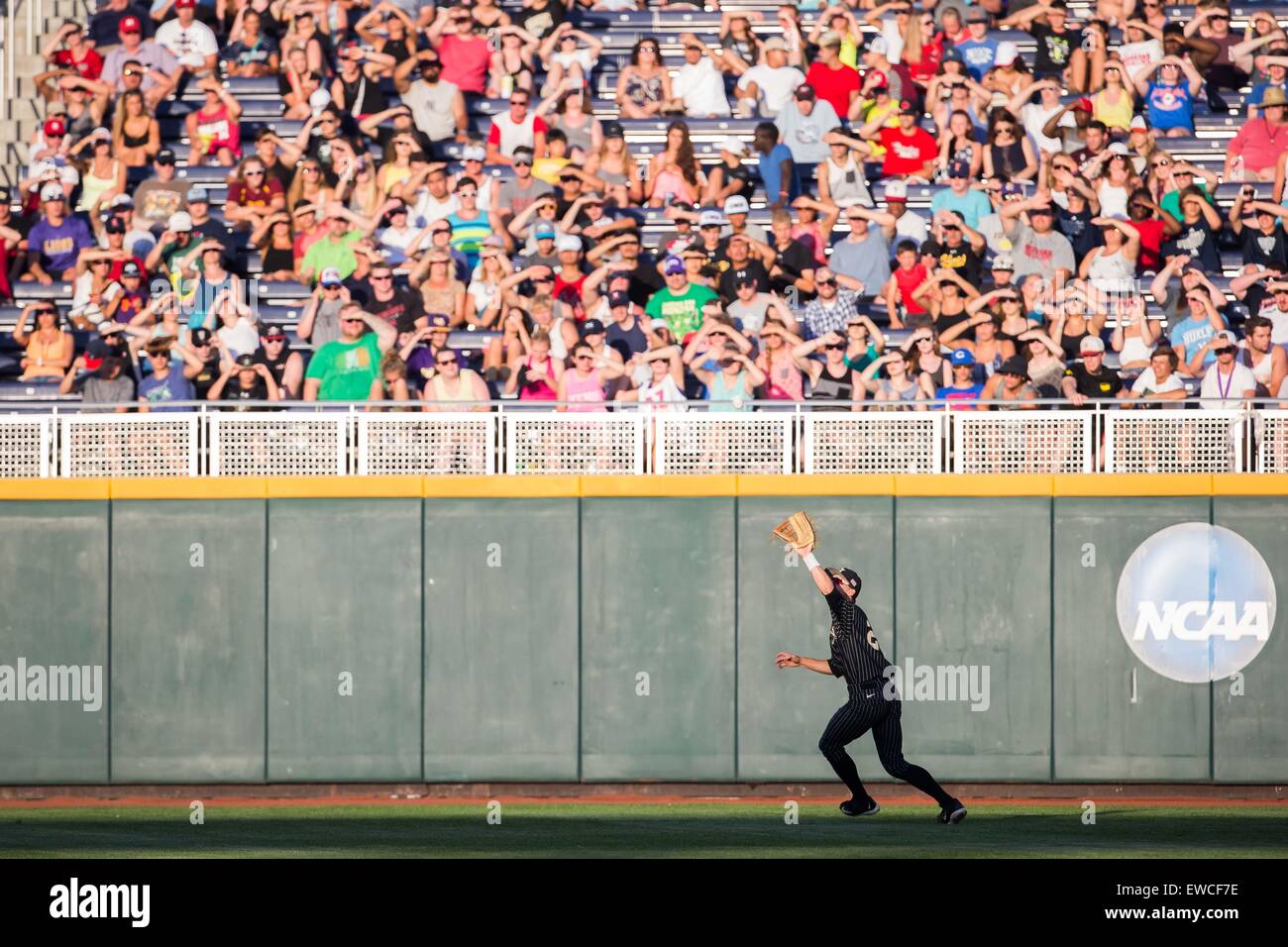 June 22, 2015: Vanderbilt outfielder Bryan Reynolds #20 in action ...