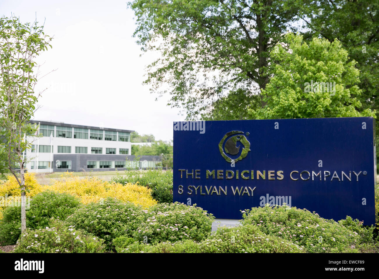 A logo sign outside of the headquarters of The Medicines Company in ...