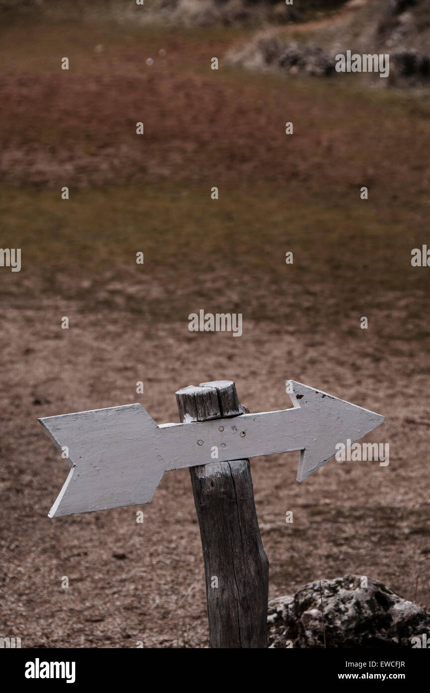 white direction sign Stock Photo - Alamy