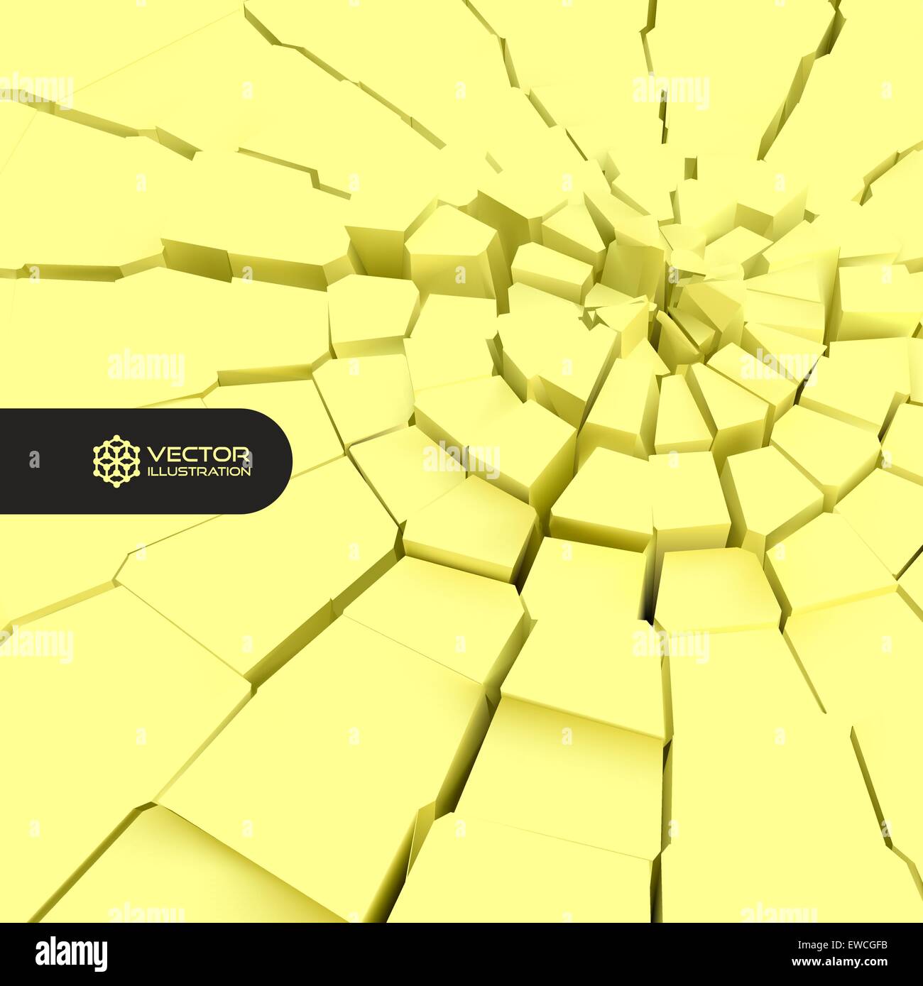 Cracked background. 3d vector illustration. Can be used for marketing ...