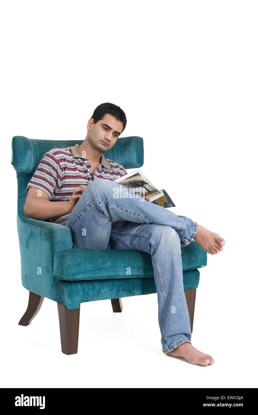 Man book reading on Cut Out Stock Images & Pictures - Alamy