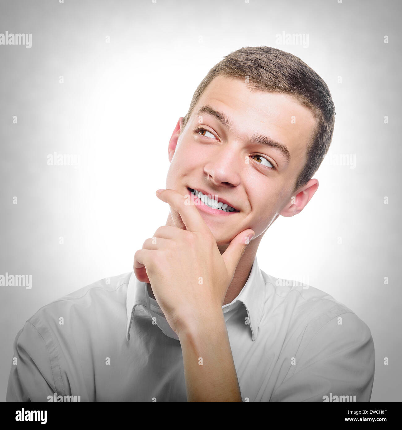 Young Man Smiling Stock Photo - Alamy