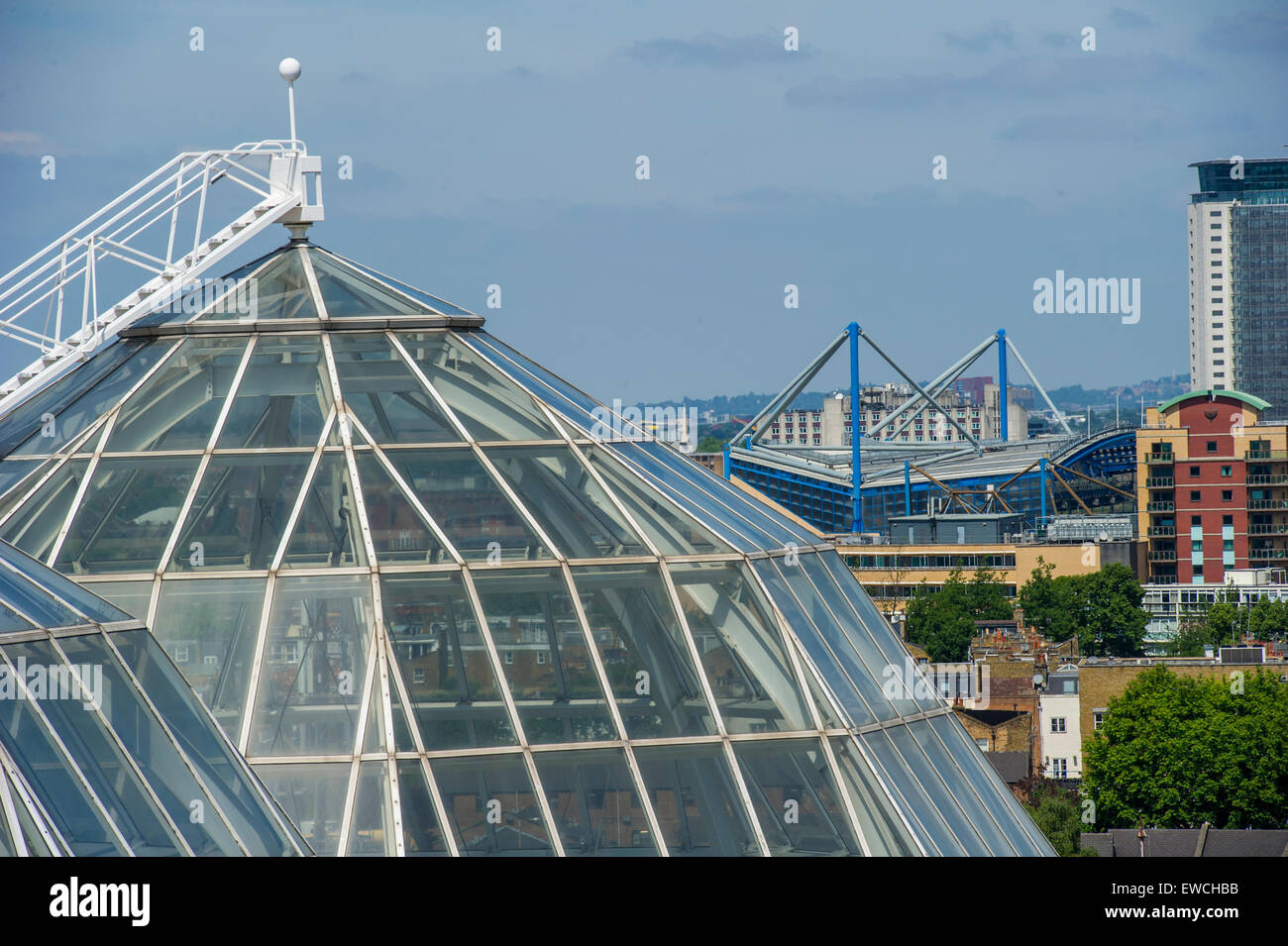 An unusual view of the Chelsea Harbour Design Centre in London Stock ...