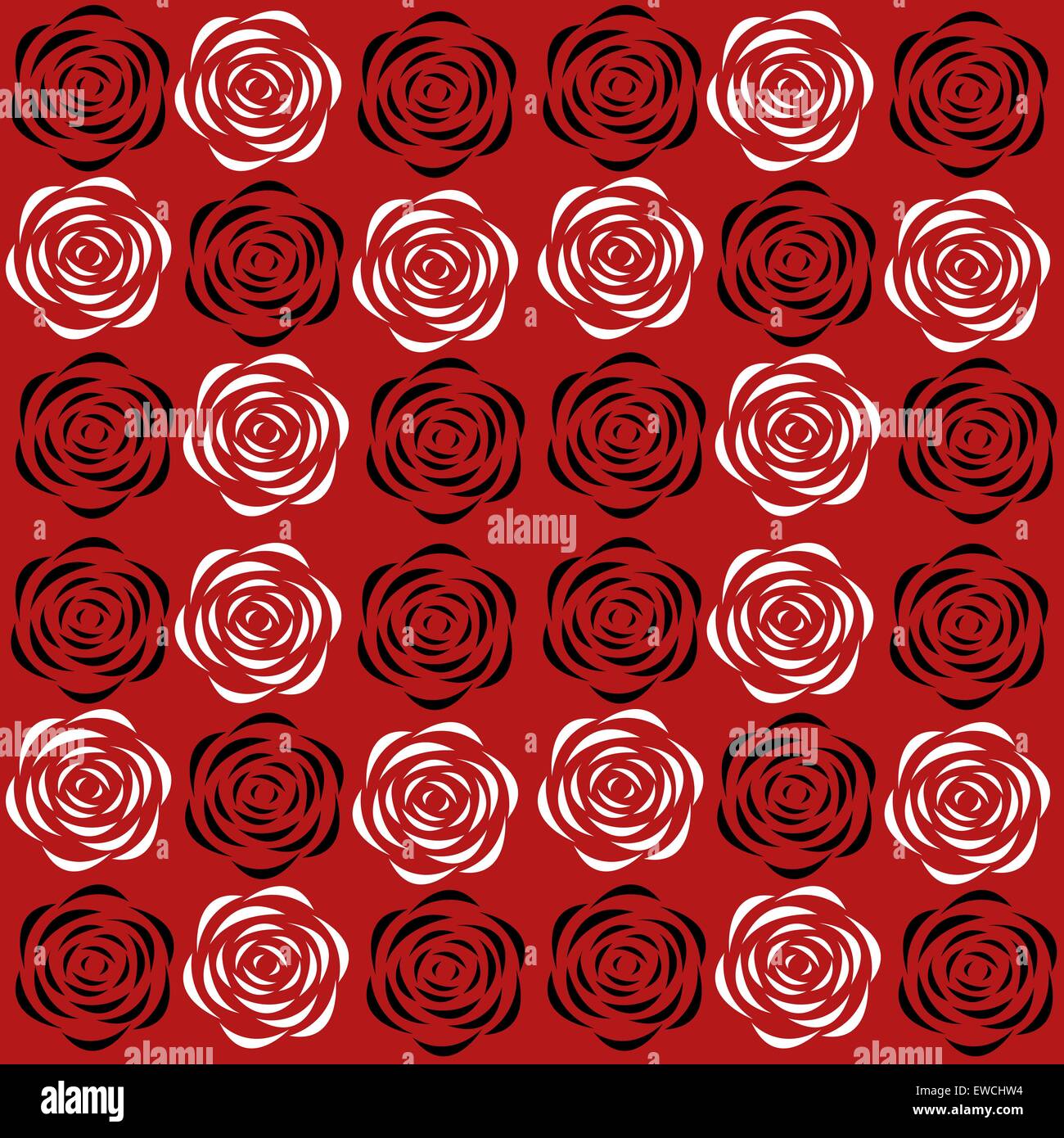 Red Flowers Seamless Pattern Background Vector Stock Vector Image & Art ...