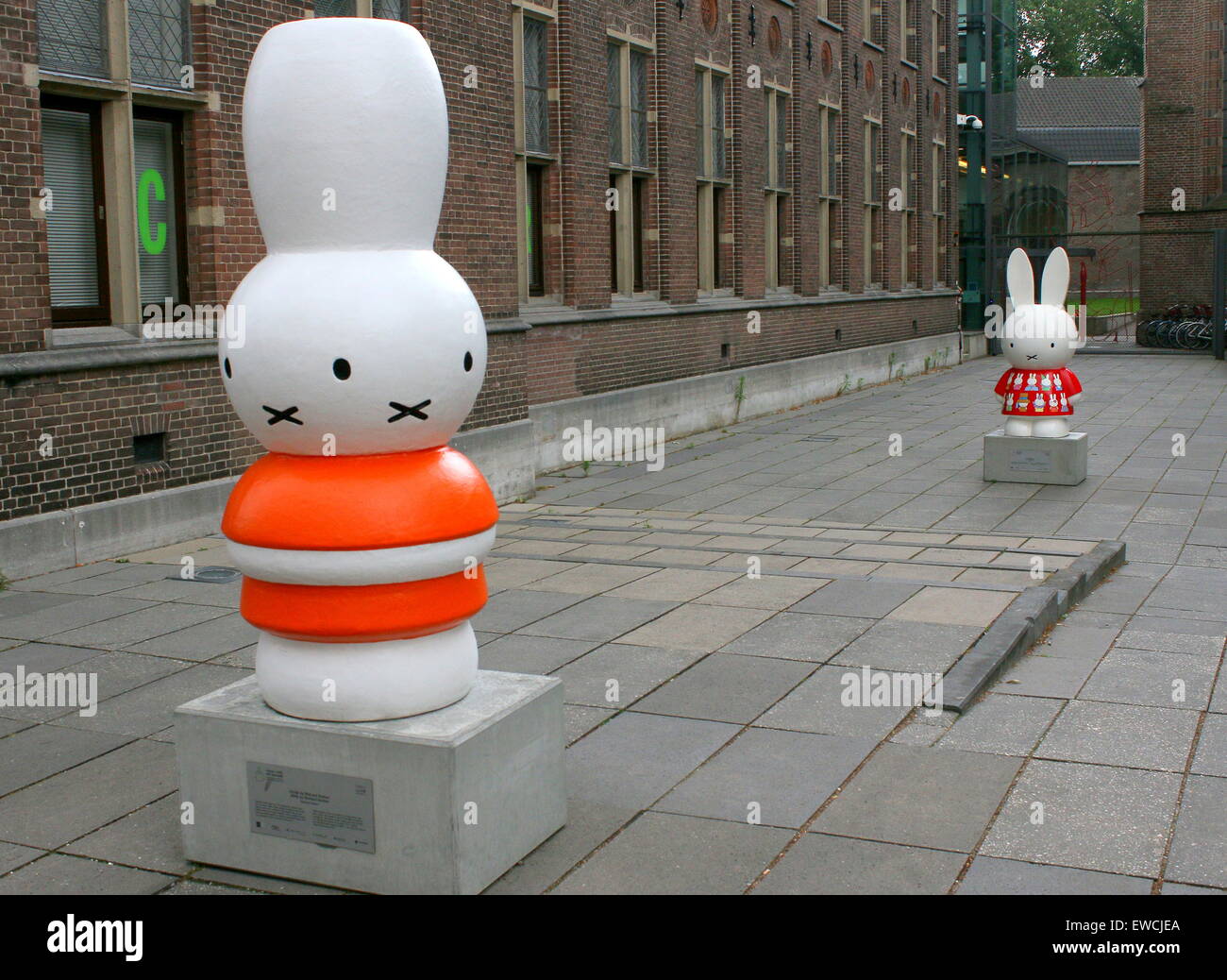 Miffy (Nijntje) statues, part of current exhibition, celebrating Miffy ...