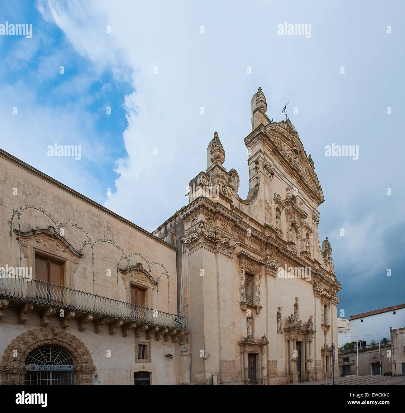 Apulia Grecia Salentina Church of saint Pietro and Paolo Stock Photo ...