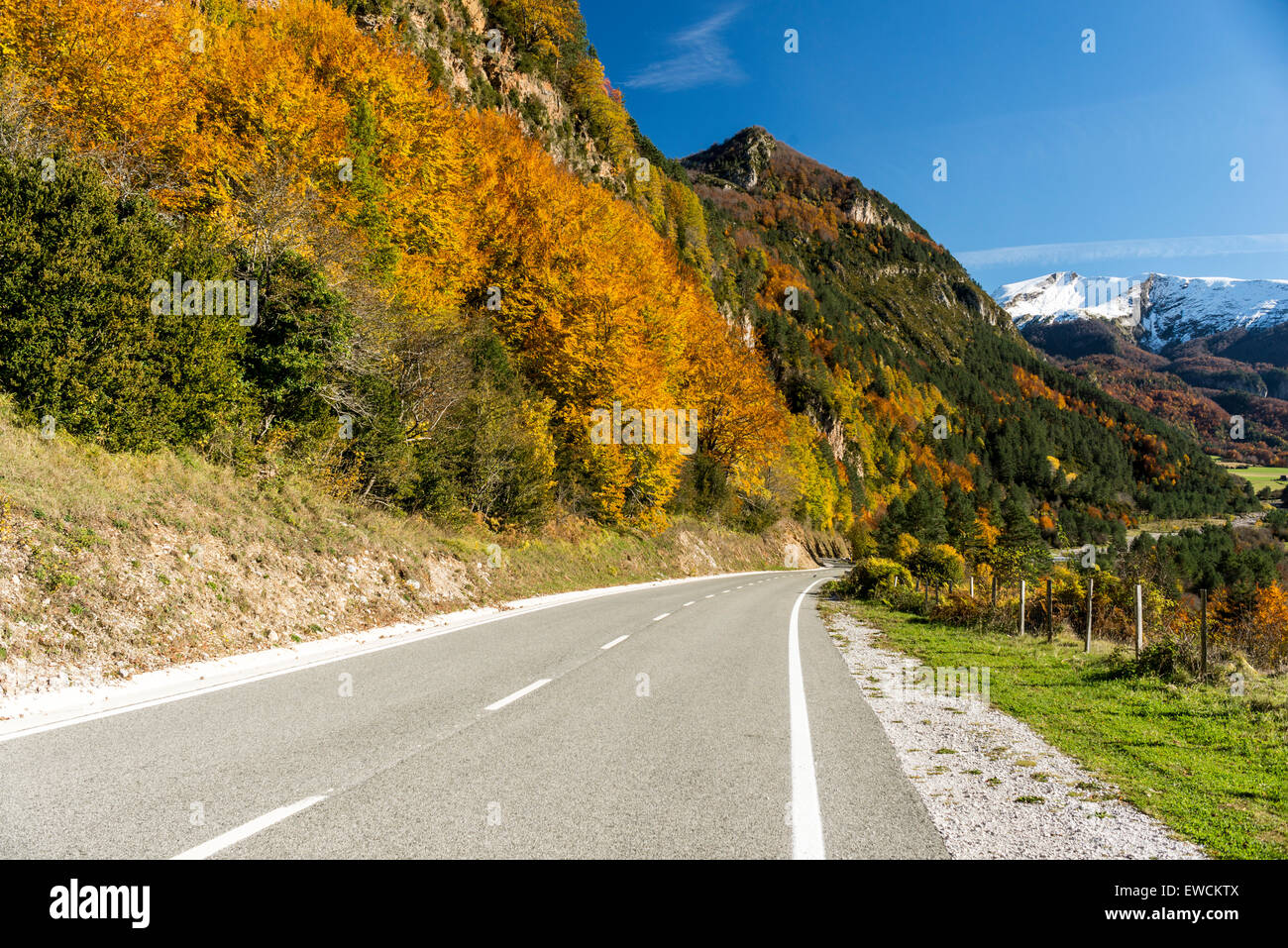 Larra Belagua road. Roncal Valley, Navarre Pyrenees, Spain Stock Photo ...