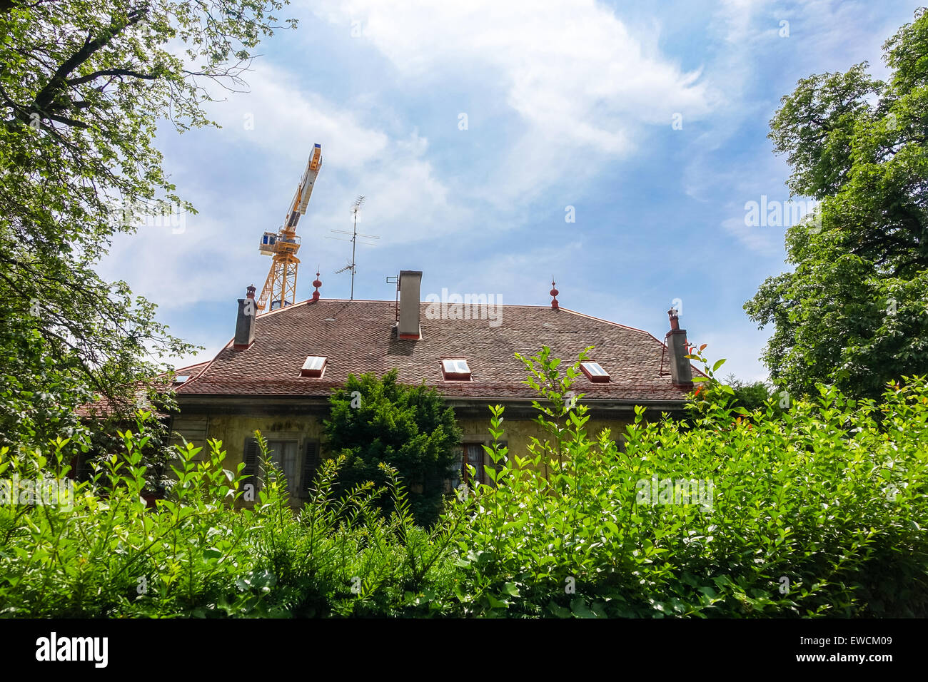 rooftop of old house Stock Photo - Alamy