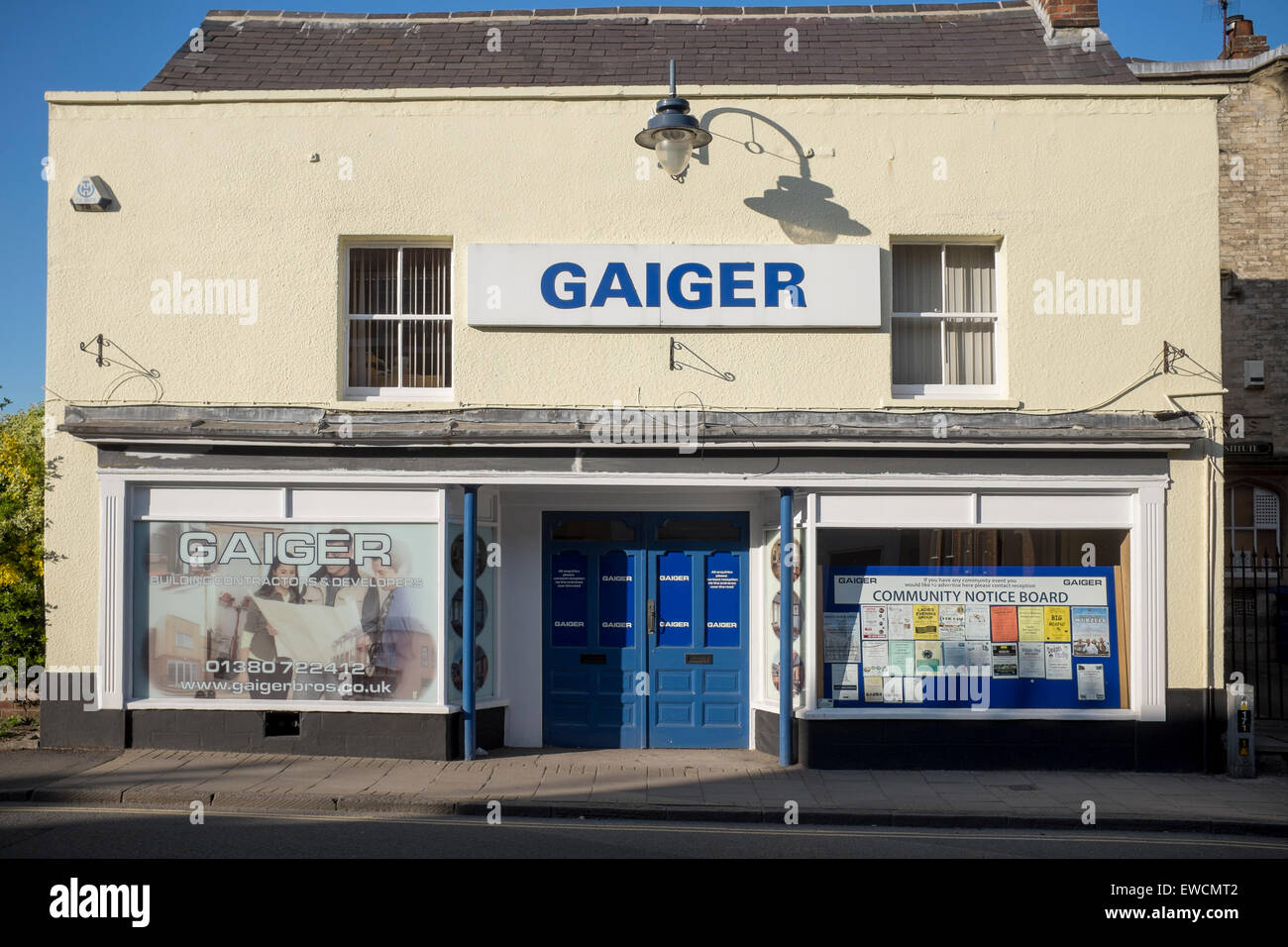 Gaiger Building Contractors Developers Devizes Stock Photo - Alamy