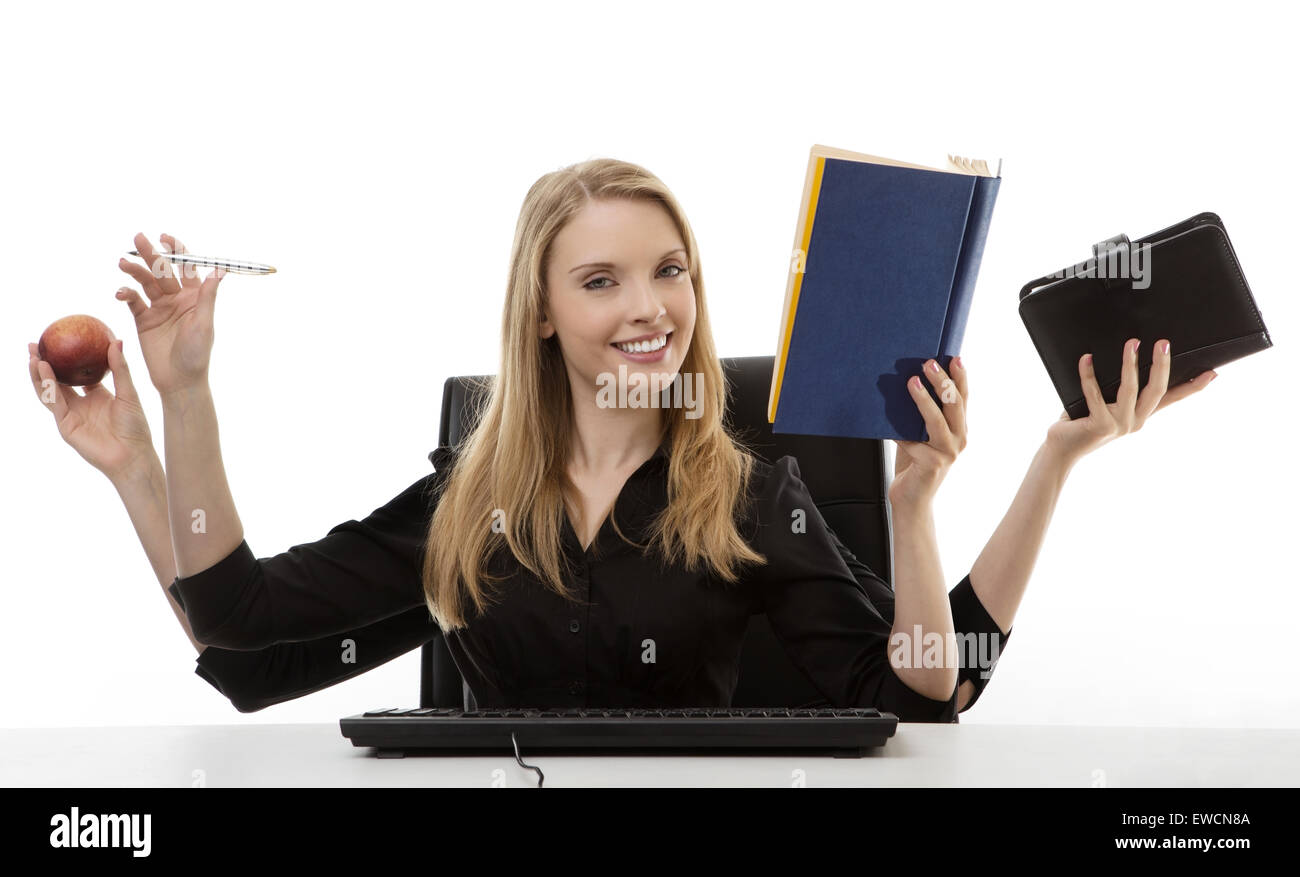 Busy Business Woman Busy Business Woman Working With Her Laptop At The