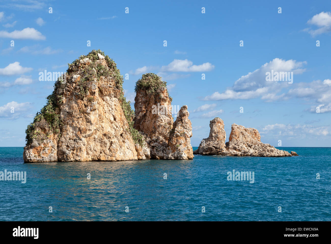 Giant sea stacks of Scopello, Castellammare del Golfo, Sicily, Italy ...
