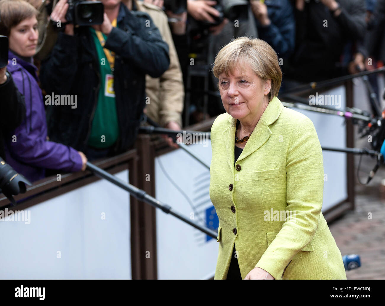 Brussels, Belgium, June 21, 2015. -- German Chancellor Angela Merkel ...