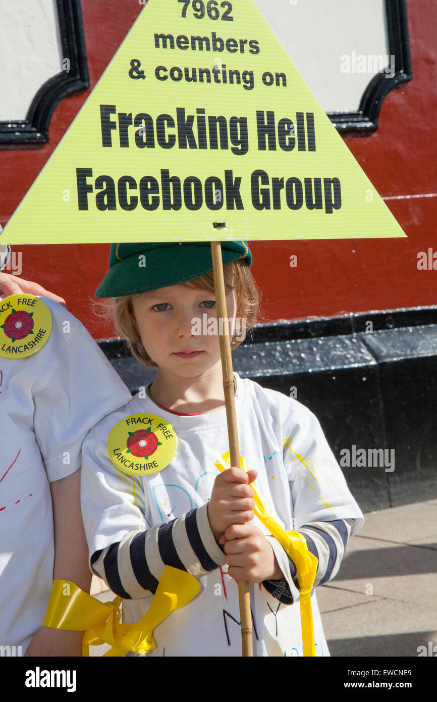 Preston, Lancashire, UK. 23rd June, 2015. 'Fracking Hell Facebook Group ...