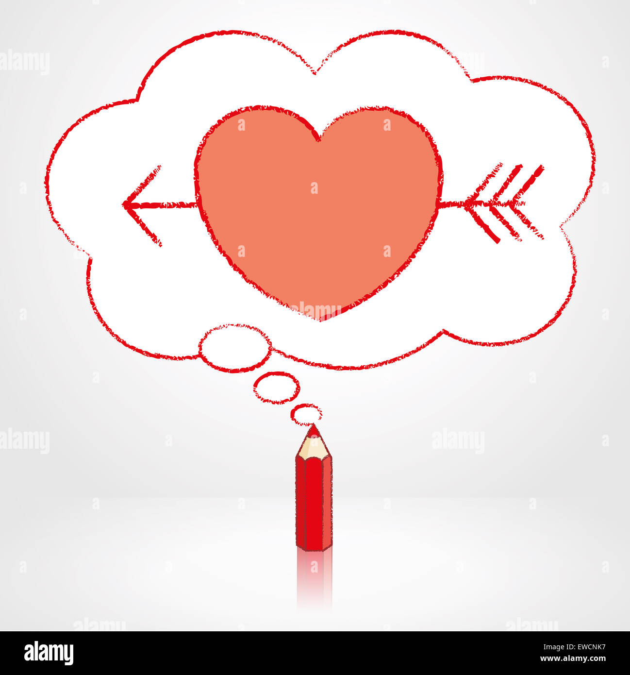 Arrow Through Heart Drawing