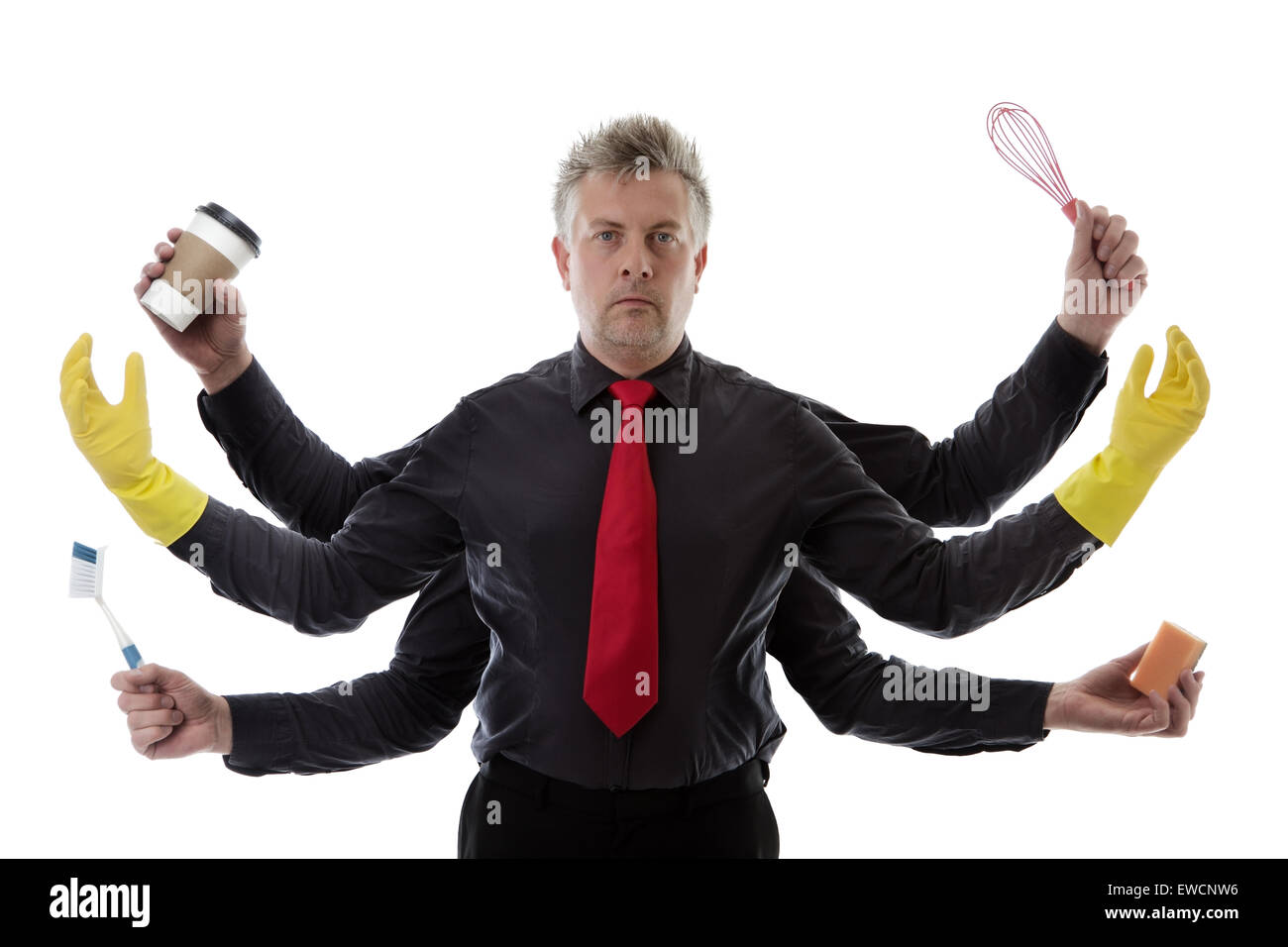 Man many arms hi-res stock photography and images - Alamy