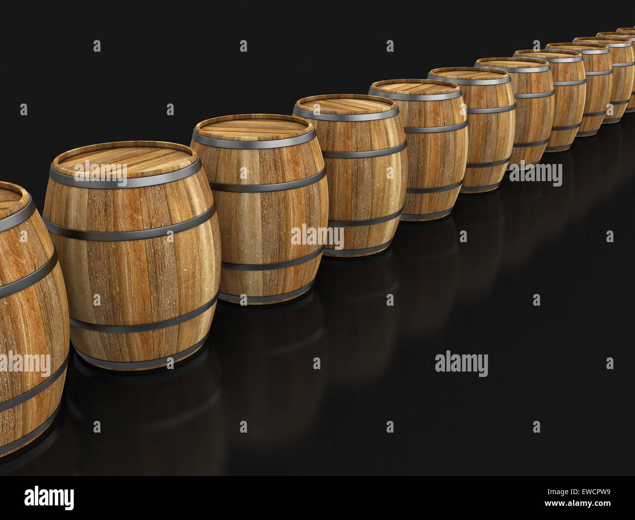 wine barrels (clipping path included Stock Photo - Alamy