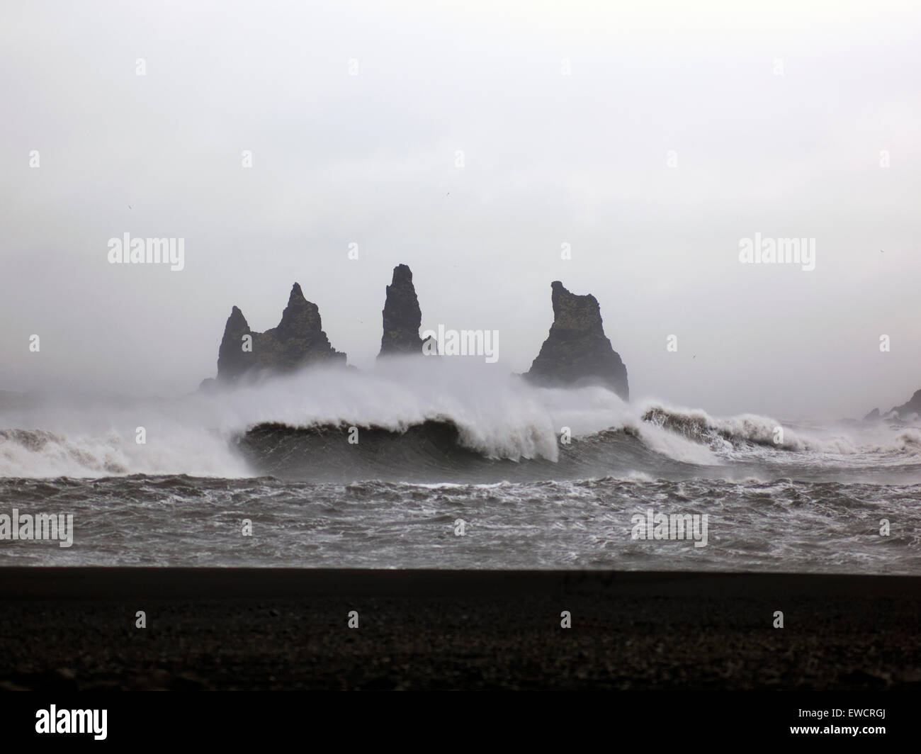 rocky peaks of Reynisdrangar,Iceland Stock Photo - Alamy